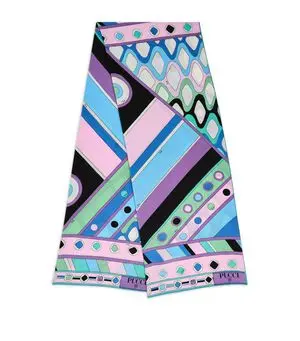 Emilio Pucci Silk Printed Head Scarf