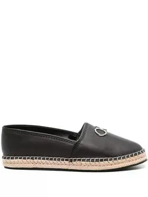 Calvin Klein Plaque Leather Espadrilles