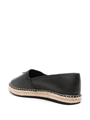 Calvin Klein Plaque Leather Espadrilles