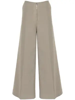 TOTEME Cotton Wide-leg Trousers - Grey