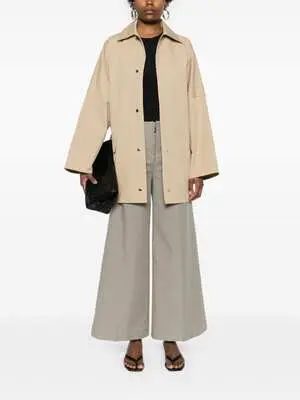 TOTEME Cotton Wide-leg Trousers - Grey