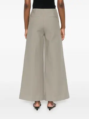TOTEME Cotton Wide-leg Trousers - Grey