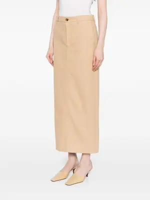 Wardrobe.NYC Drill Column Maxi Skirt - Brown