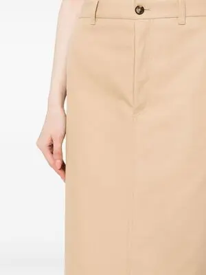 Wardrobe.NYC Drill Column Maxi Skirt - Brown
