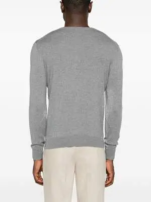 BALLANTYNE Argyle Intarsia-knit Jumper - Grey