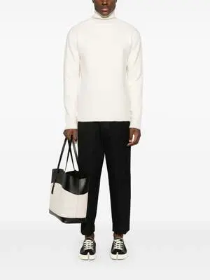 JIL SANDER Roll-neck Boiled Wool Jumper