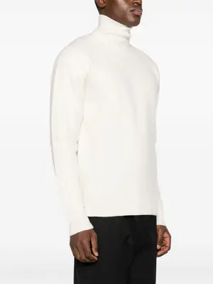 JIL SANDER Roll-neck Boiled Wool Jumper