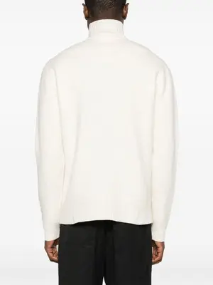 JIL SANDER Roll-neck Boiled Wool Jumper
