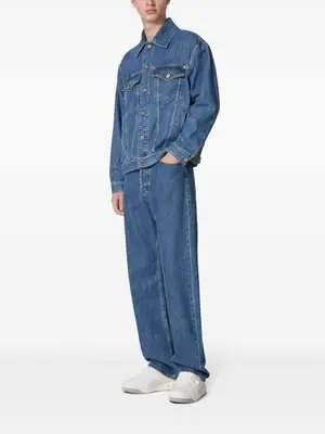 Valentino Garavani Logo-appliqué Denim Jacket - Blue