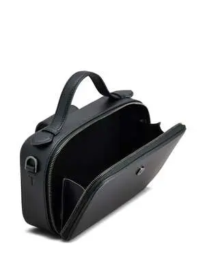 TOD'S T-plaque Leather Camera Bag - Black