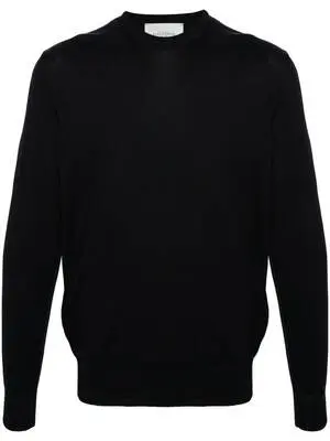 BALLANTYNE Crew-neck Knitted Jumper - Blue