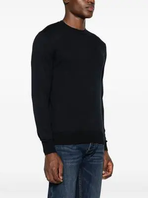 BALLANTYNE Crew-neck Knitted Jumper - Blue
