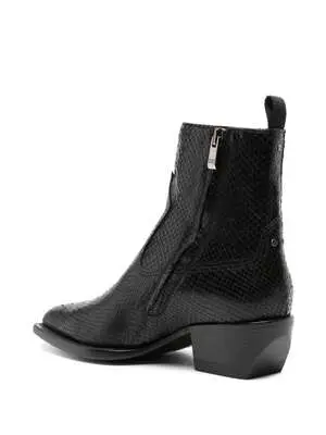 GOLDEN GOOSE Snakeskin Effect Ankle Boots
