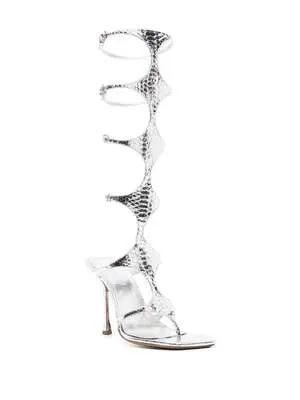 Paris Texas Uma 100mm Metallic Sandals