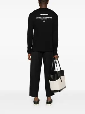 JIL SANDER Logo-print Cotton T-shirt - Black