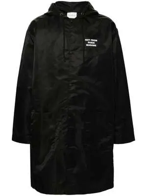 Drole De Monsieur Press-stud Hooded Parka - Black
