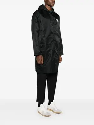 Drole De Monsieur Press-stud Hooded Parka - Black