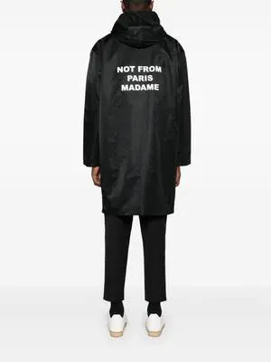 Drole De Monsieur Press-stud Hooded Parka - Black