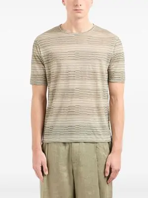 Giorgio Armani Striped Linen T-shirt