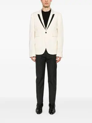 SAPIO Contrasting-trim Single-breasted Blazer