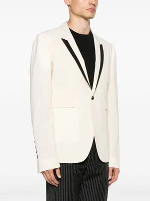 SAPIO Contrasting-trim Single-breasted Blazer