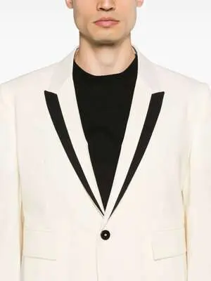 SAPIO Contrasting-trim Single-breasted Blazer