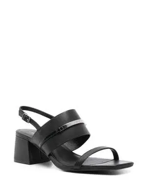 Calvin Klein 55mm Logo-plaque Leather Sandals