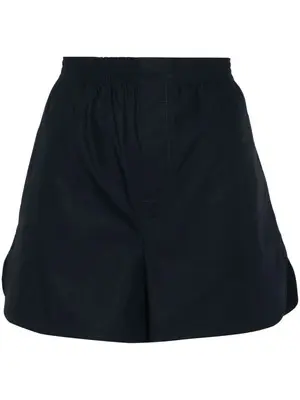 MODES Elasticated-waistband Cotton Shorts - Blue