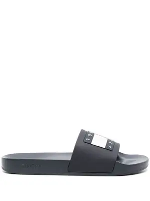 Tommy Hilfiger Raised-logo Open-toe Slides