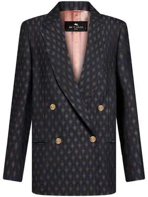 Etro Double-breasted Jacquard Wool Jacket