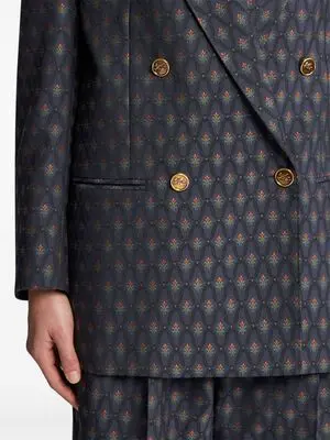 Etro Double-breasted Jacquard Wool Jacket