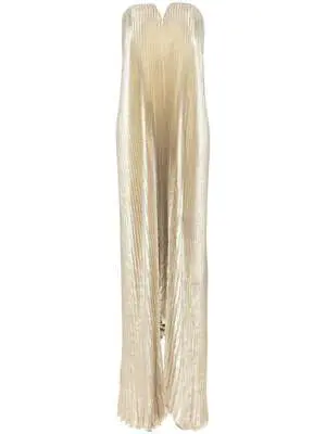 L'IDEE Black Tie Pleated Gown