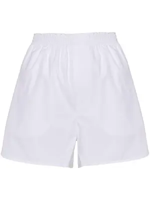 MODES Elasticated-waistband Cotton Shorts - White