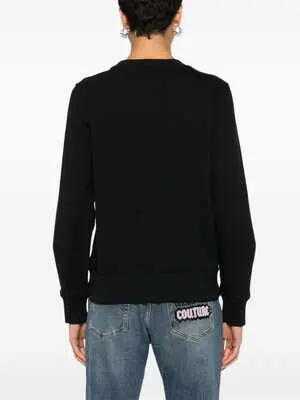 Versace Barocco Logo-print Sweatshirt - Black