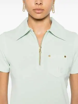 Palm Angels Cotton Piqué Polo Dress - Green