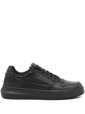 Calvin Klein Logo-debossed Leather Sneakers