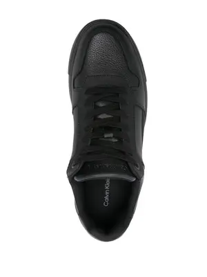 Calvin Klein Logo-debossed Leather Sneakers