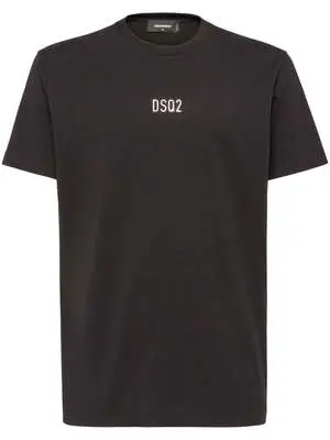 Dsquared2 Embossed-logo Cotton T-shirt - Black