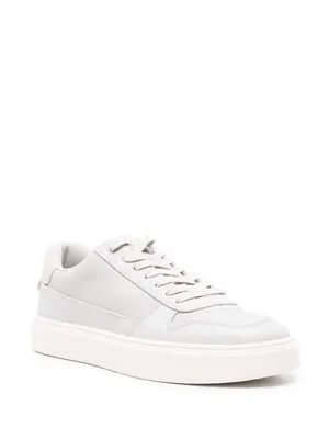 Calvin Klein Print Leather Sneakers - Grey