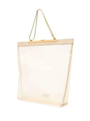 Khaite Augusta Mesh Tote Bag - Neutrals