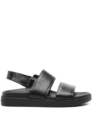 Calvin Klein Lettering Leather Sandals
