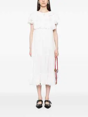 B+AB Broderie-anglaise Cotton Midi Dress