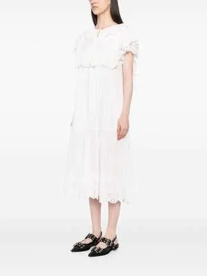 B+AB Broderie-anglaise Cotton Midi Dress