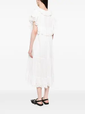B+AB Broderie-anglaise Cotton Midi Dress