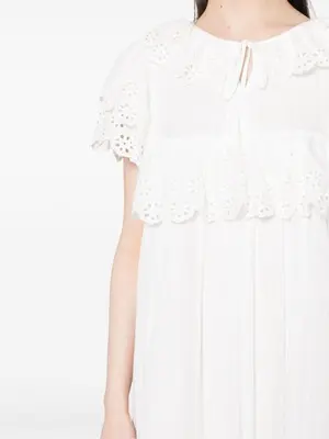 B+AB Broderie-anglaise Cotton Midi Dress