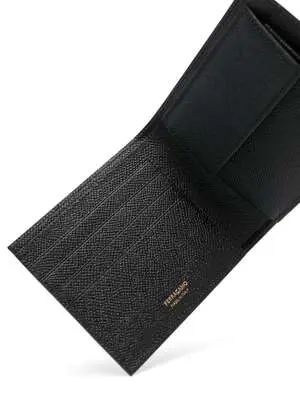 FERRAGAMO Gancini-plaque Grained Leather Wallet