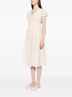 B+AB Pleated Tiered Midi Dress