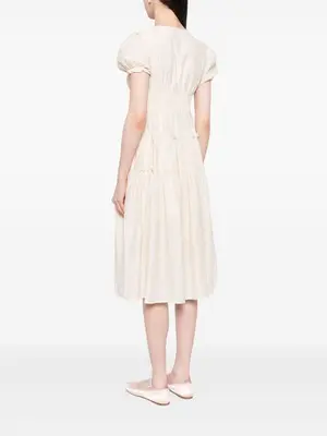 B+AB Pleated Tiered Midi Dress