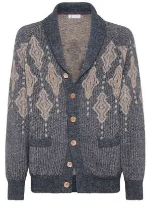 Brunello Cucinelli Intarsia Knit Cardigan