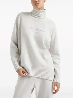Brunello Cucinelli Embroidered Roll-neck Jumper